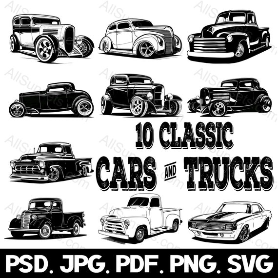 Old School Car And Truck Graphics