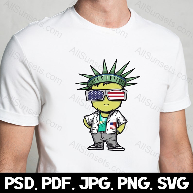 Statue of Liberty Character Svg Png Jpg Pdf Psd File Types - Etsy