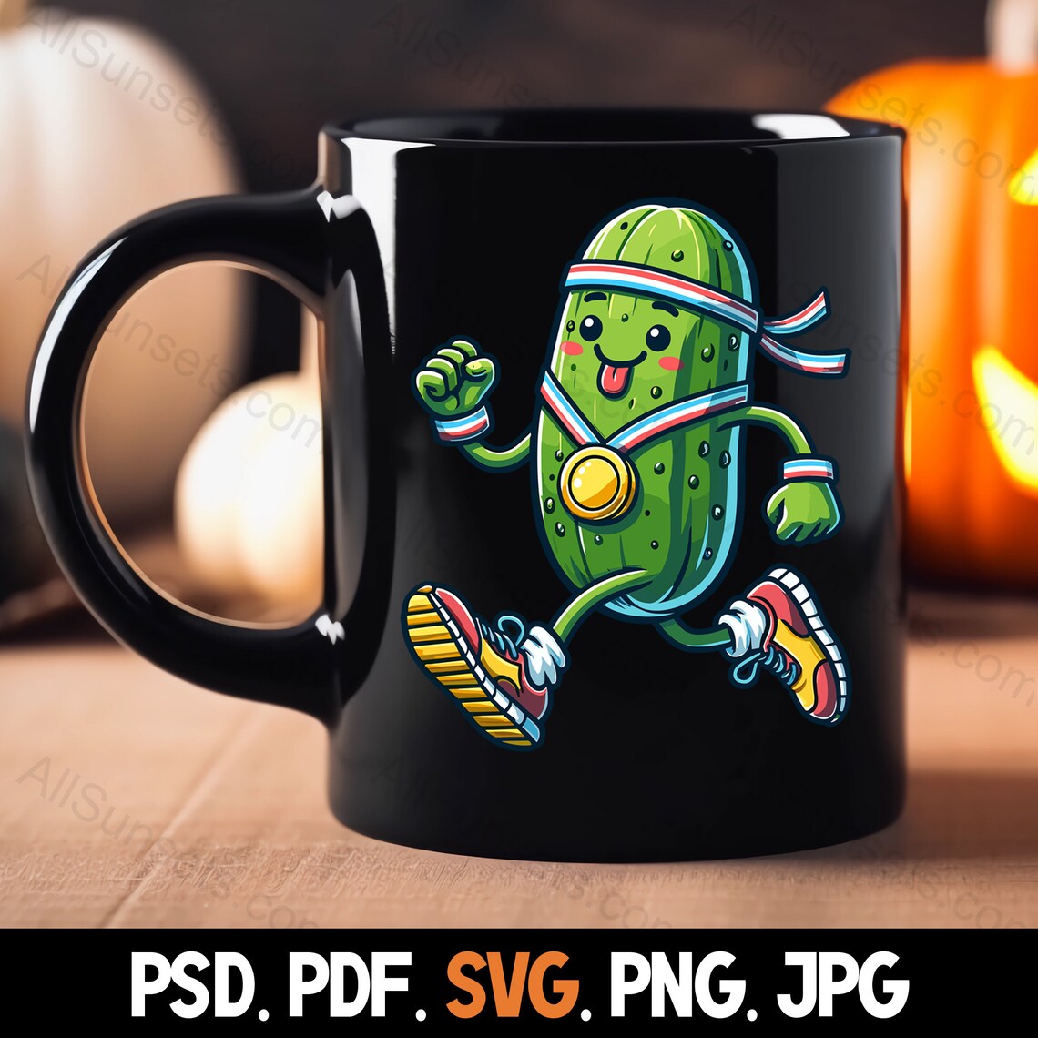 Pickle Jogging Svg Png Pdf Psd Jpg File Types Food Pickle Festivals 5k ...