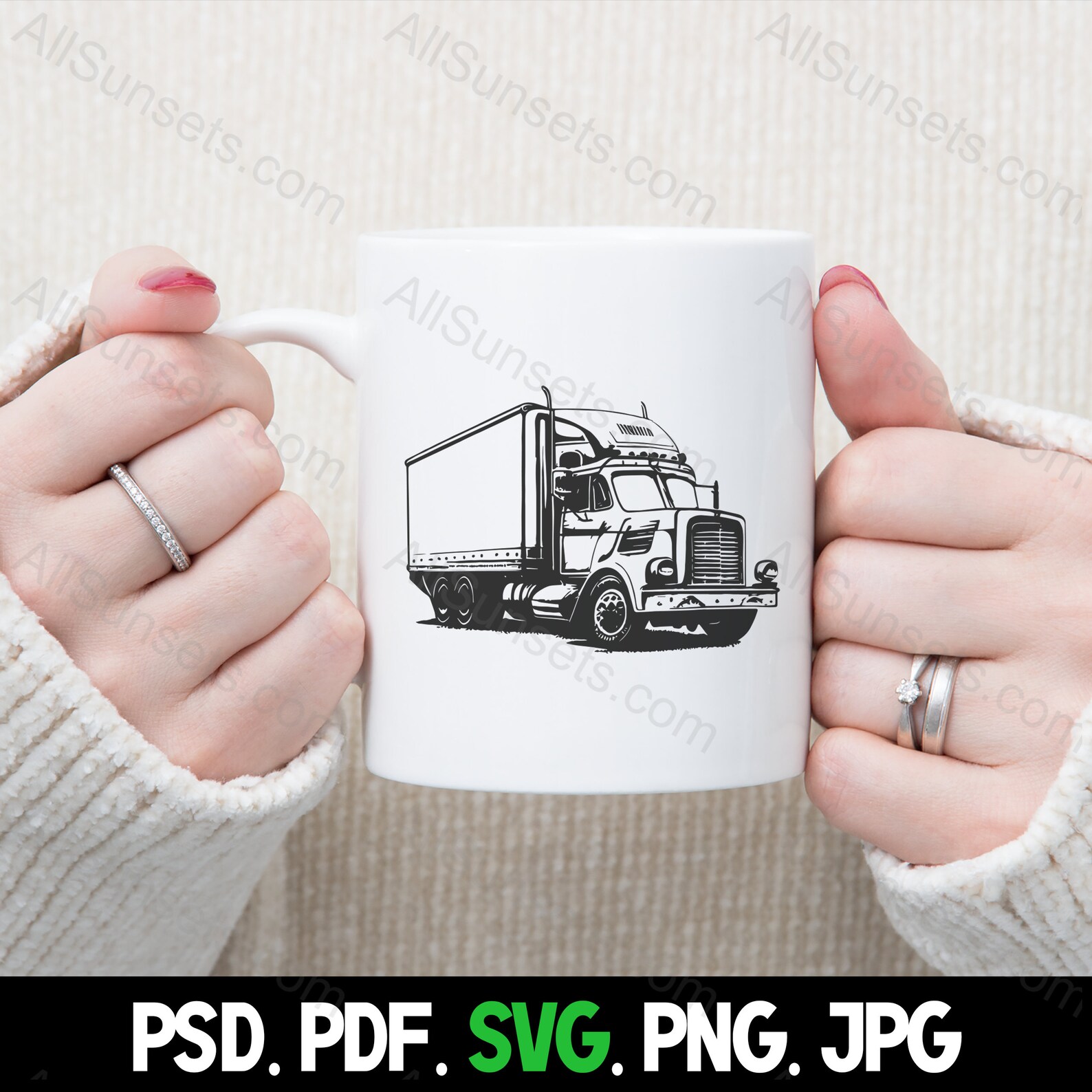 Cargo Box Truck Svg Png Jpg Psd Pdf File Types Semi Moving Van Cube ...