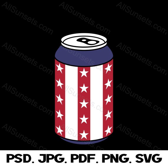 Budweiser Can American Flag