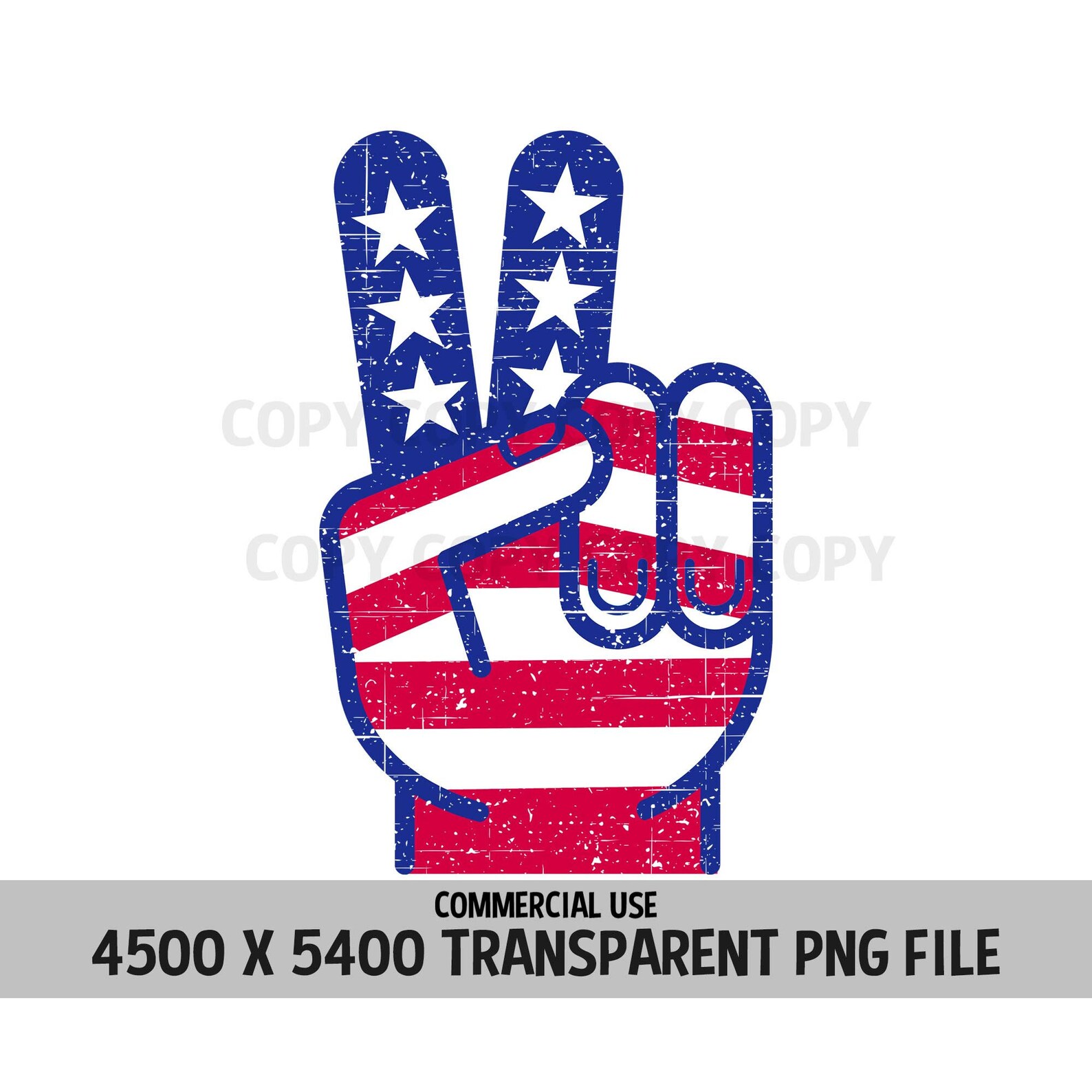 American Flag Peace Hand Sign PNG Design File Patriotic | Etsy