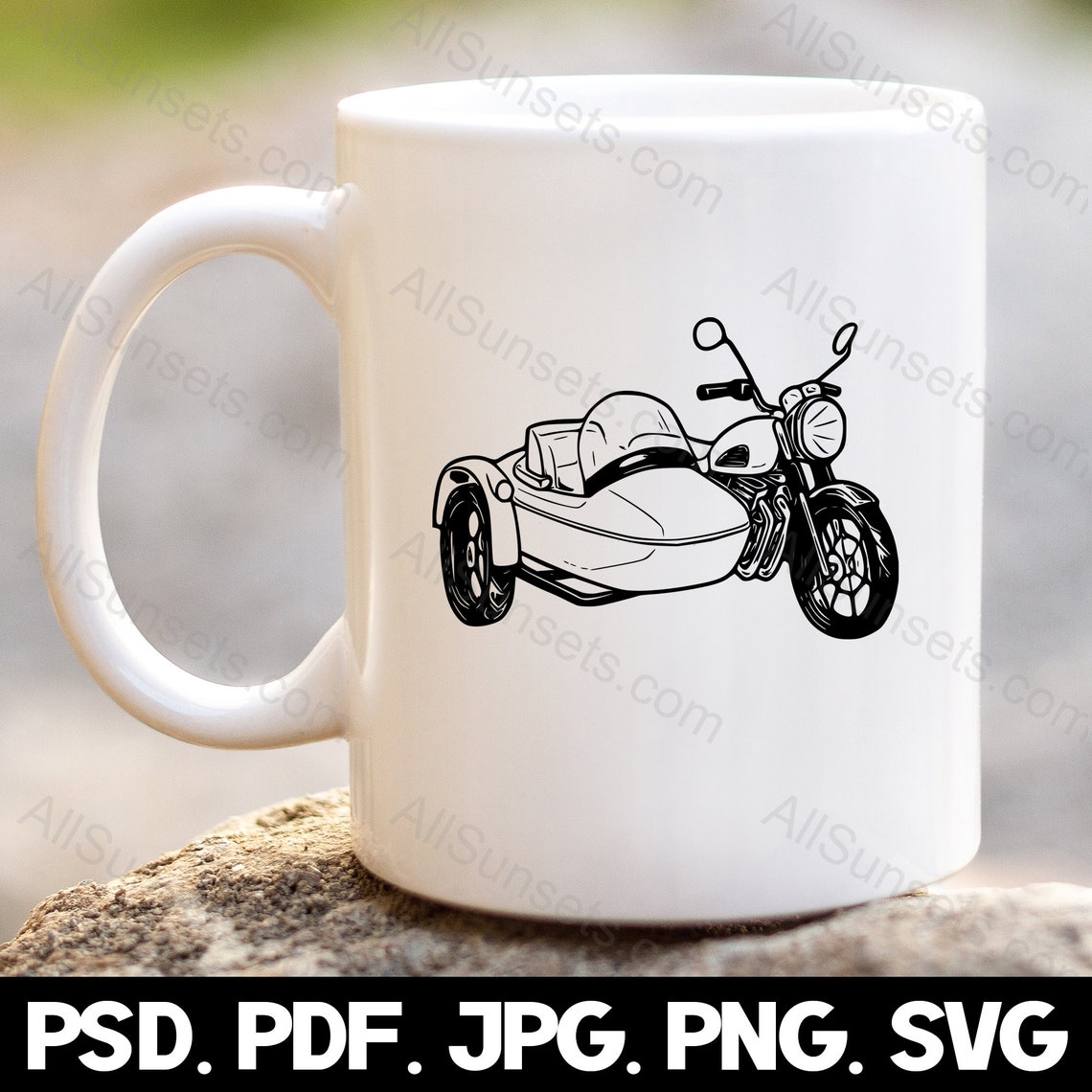 Motorcycle Sidecar SVG Vector Graphics Clipart Svg Png Psd Jpg Eps File ...