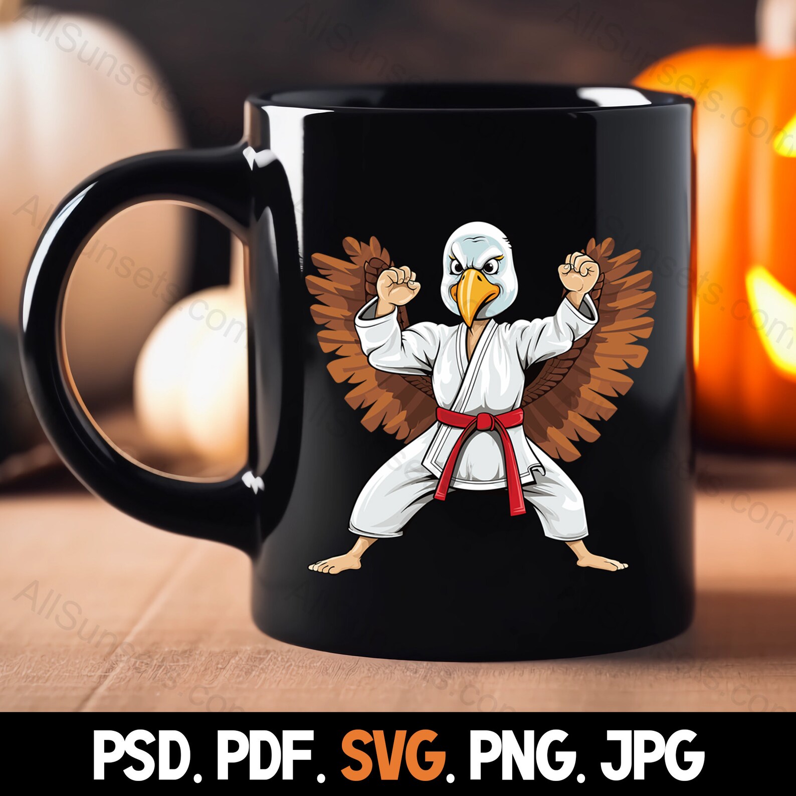Turkey Martial Arts Thanksgiving Clipart Svg Png Pdf Psd Jpg File Types ...