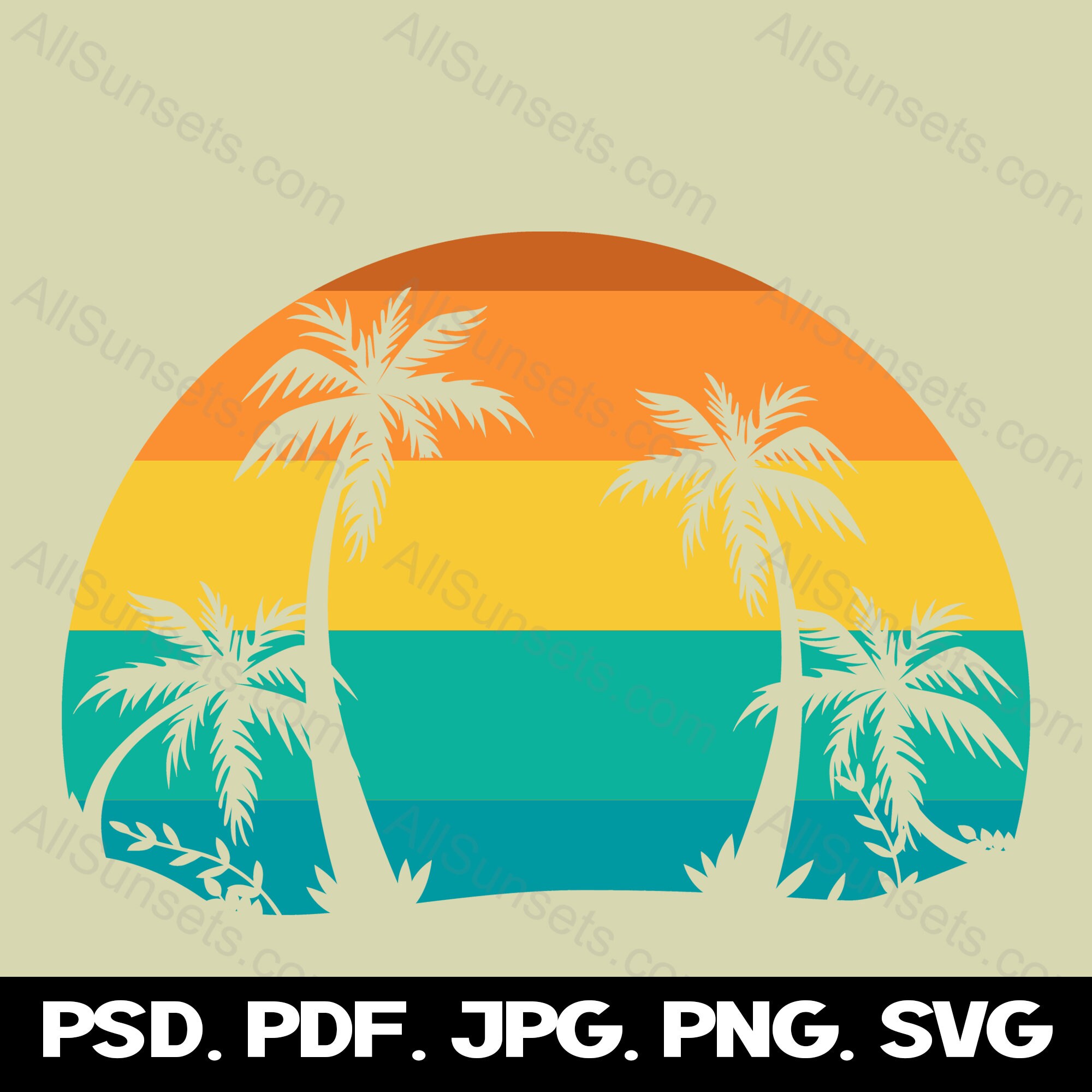 Orange Palm Tree Clip Art