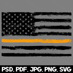 American Flag Thin Orange Line Svg Png Jpg Pdf Psd File Types Search ...