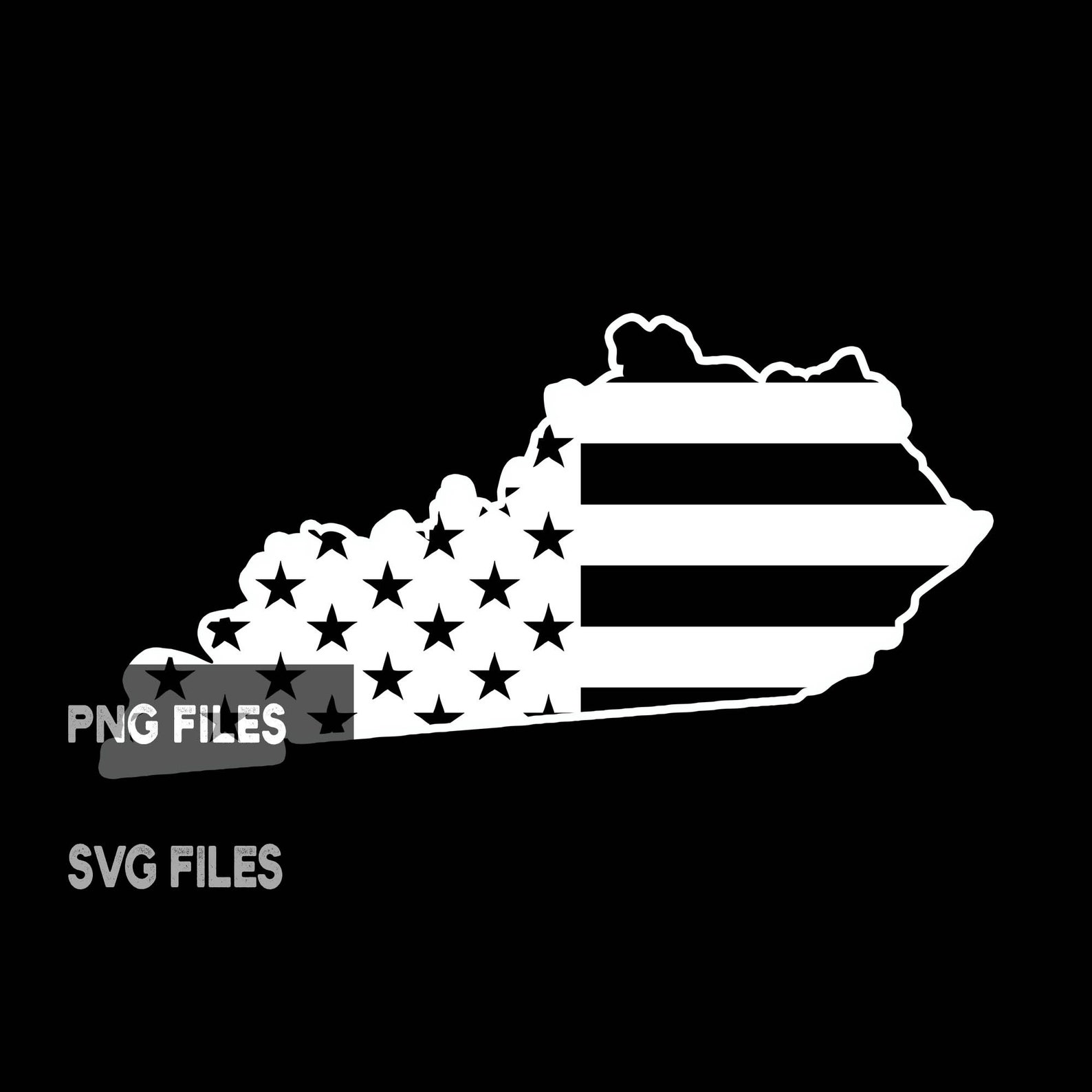 Kentucky State Shape American Flag Svg Png Jpg Psd Pdf File - Etsy