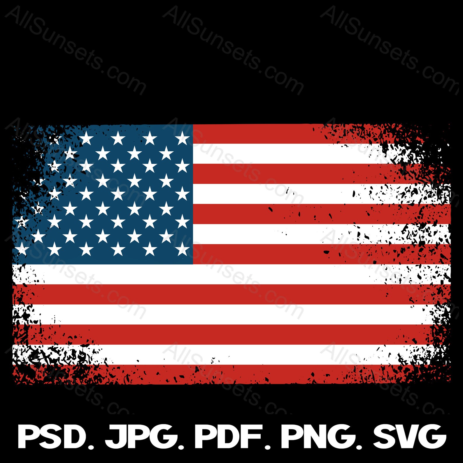 Distressed American Flag Svg Png Psd Pdf Jpg File Types - Etsy