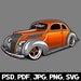 1937 Streetrod Vintage Car Svg Png Psd Jpg Pdf File Types - Etsy