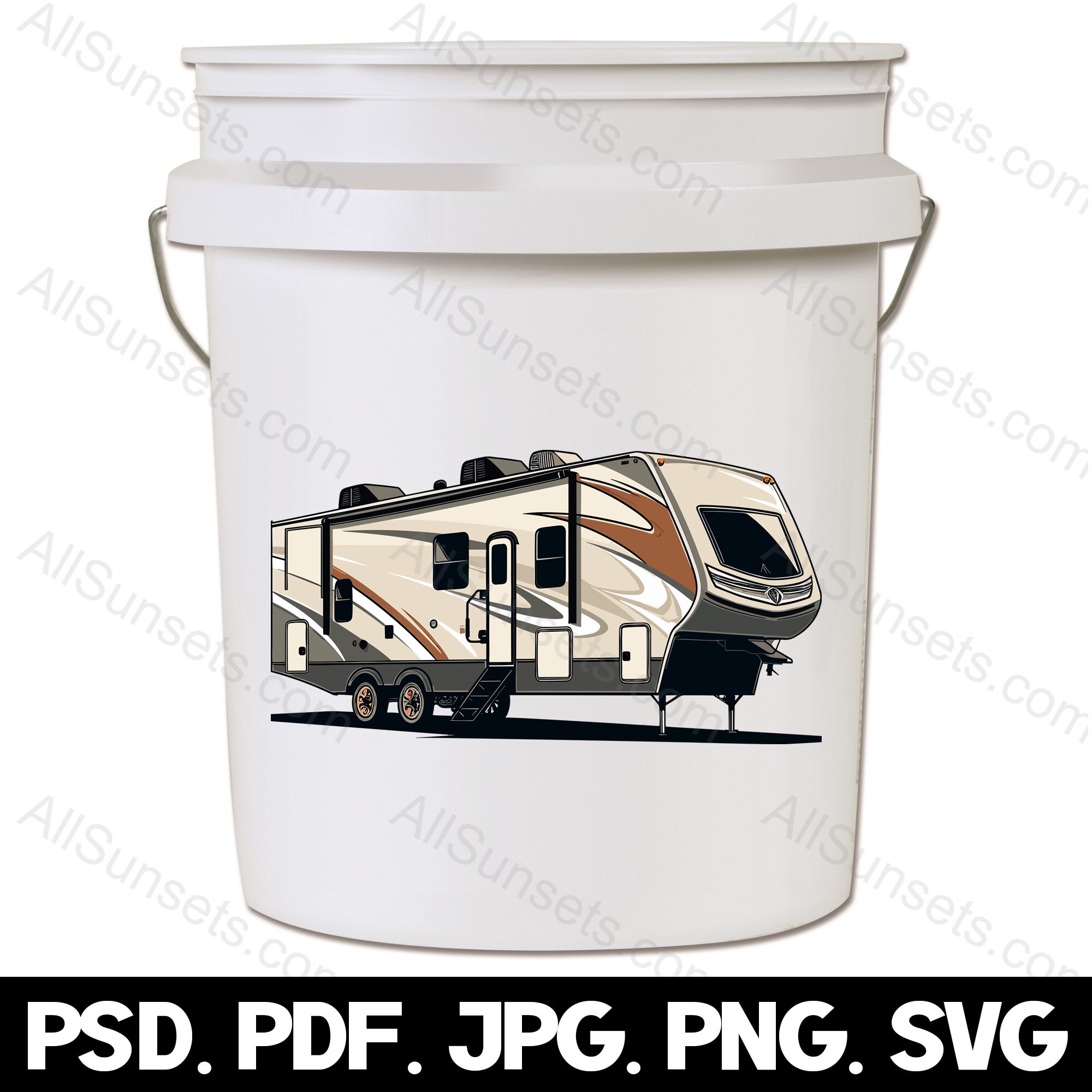 5th Wheel Camper Svg Png Psd Jpg Pdf File Types Fifth Wheel Camping ...