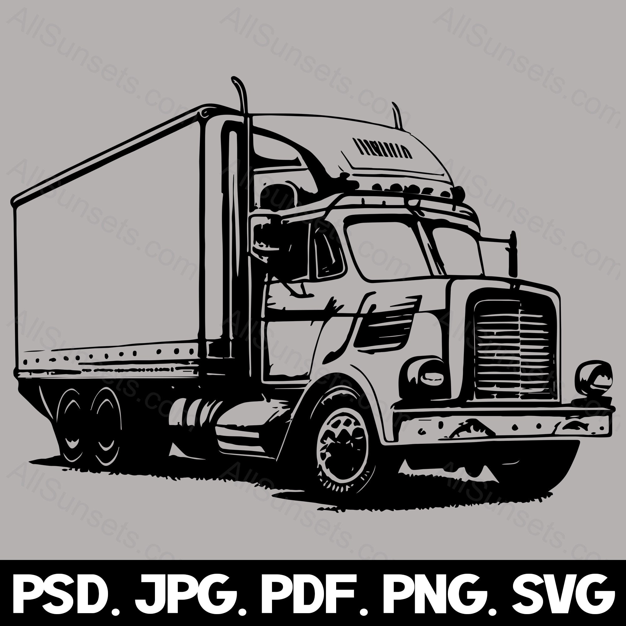 Cargo Box Truck Svg Png Jpg Psd Pdf File Types Semi Moving Van - Etsy ...