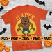Werewolf Halloween Full Moon Svg Png Jpg Psd Pdf File Types Happy Howl ...