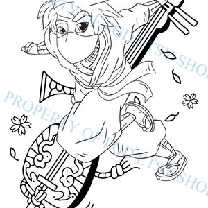 Ninja Japanese Warrior Coloring Book for Kids and Adults 8.5x11 PDF ...
