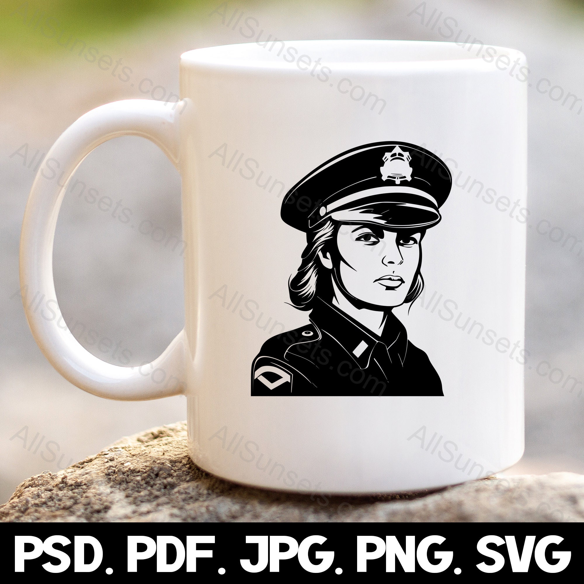 Female Police Officer Svg Png Jpg Pdf Psd File Types Police Woman ...