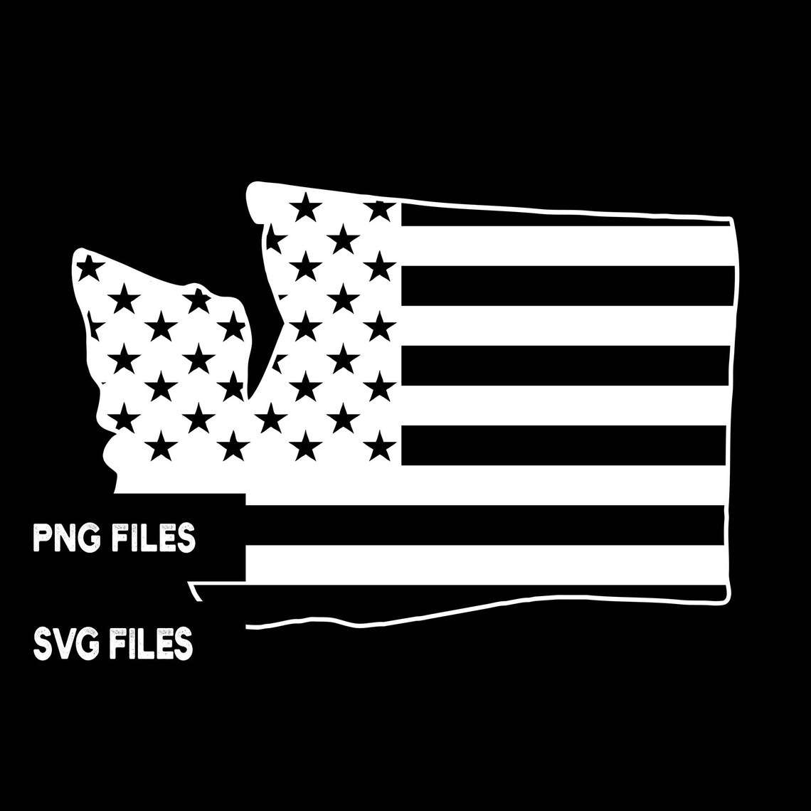 Washington State Shape American Flag PNG SVG Patriotic Clipart USA ...