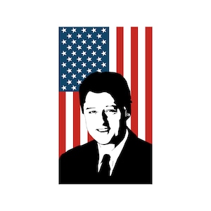 Bill Clinton Presidential Graphics Package Portrait Profile of Bill ...