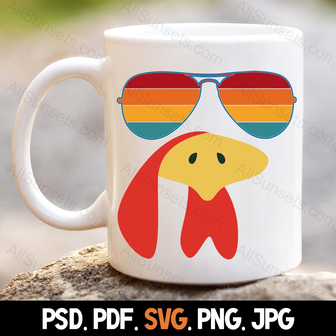 Turkey Face Aviator Sunglasses Svg Png Pdf Psd Jpg File Types Funny ...