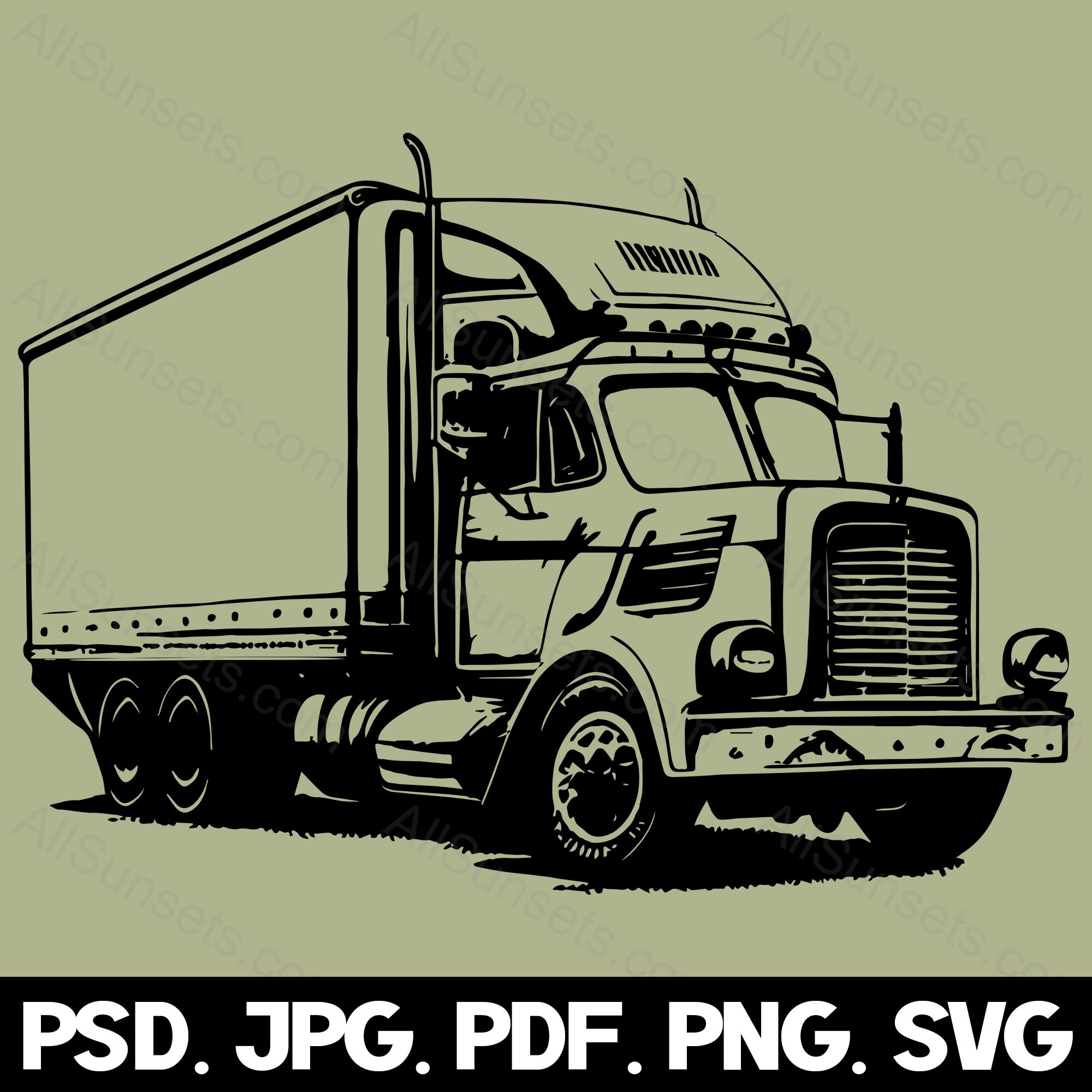 Cargo Box Truck Svg Png Jpg Psd Pdf File Types Semi Moving Van - Etsy ...