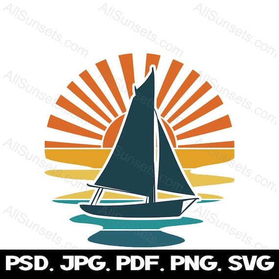 Sunfish Sailboat Clipart Illustrations