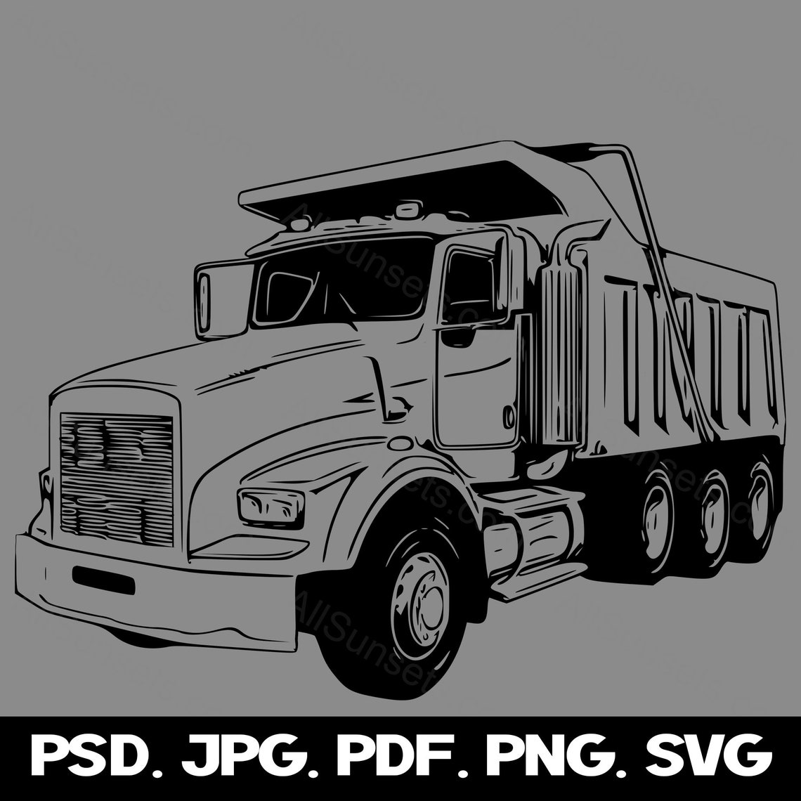 Dump Truck SVG Tipper Diesel Dirt Dumping Gravel Hauler Driver Vector ...