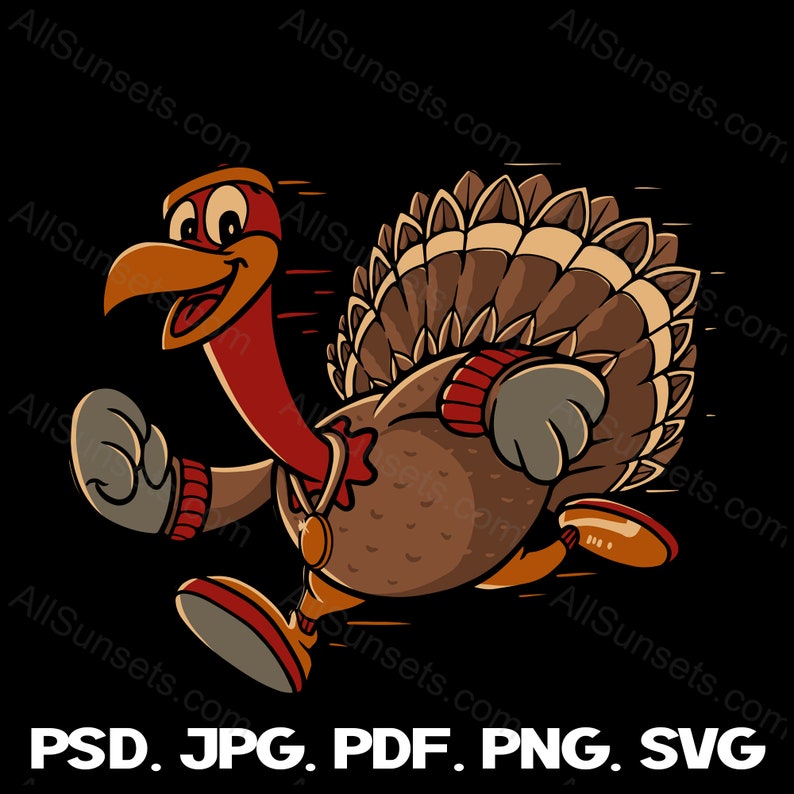 Turkey Trot Racing Svg Png Pdf Psd Jpg File Types 5k 10k Half Marathon ...