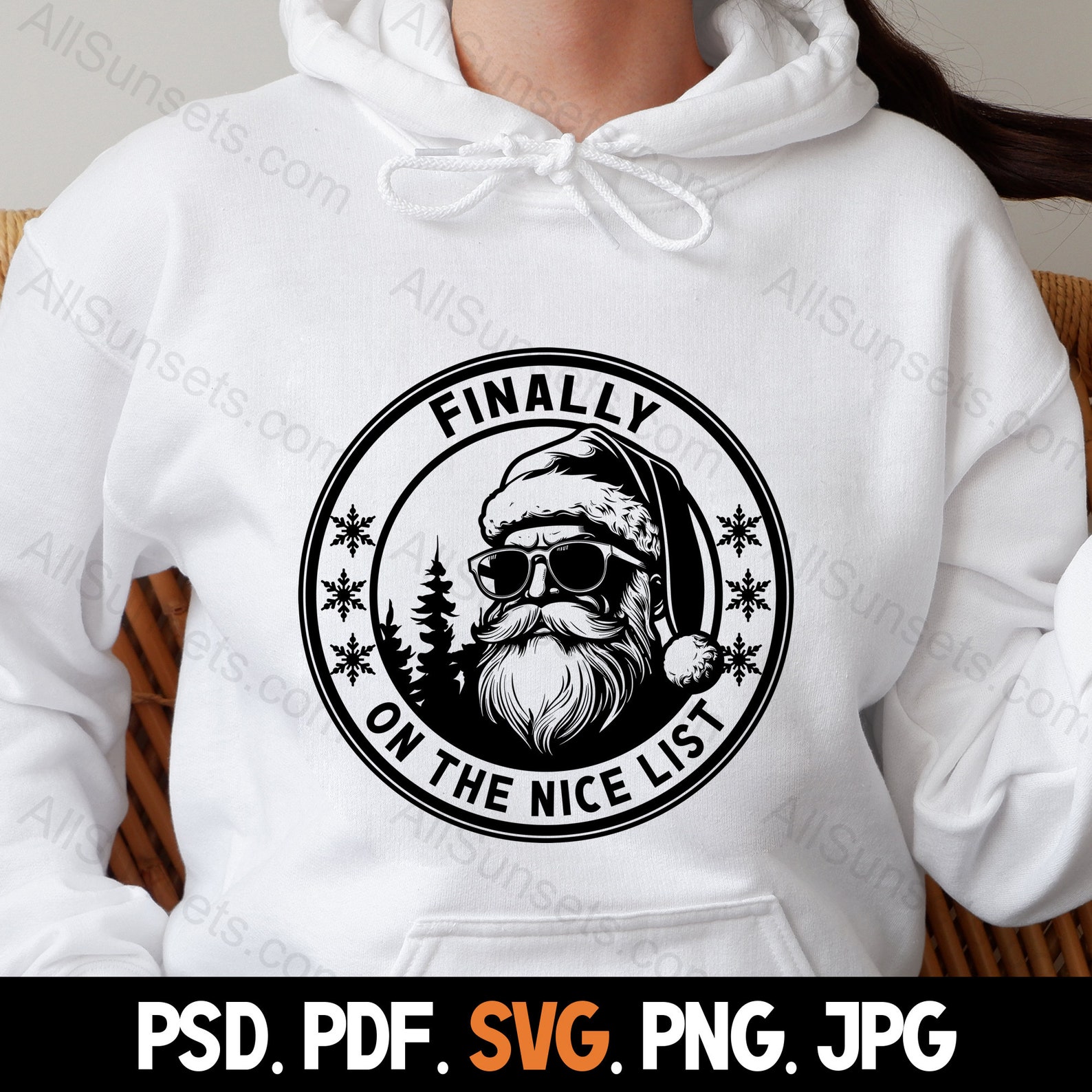 Santa Claus Finally on the Nice List Svg Png Pdf Psd Jpg File Types ...