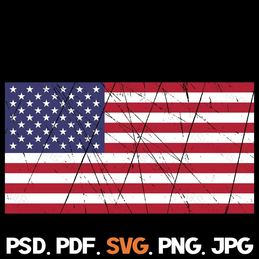 American Flag Distressed Diagonal Lines Svg Png Psd Pdf Jpg File Types ...