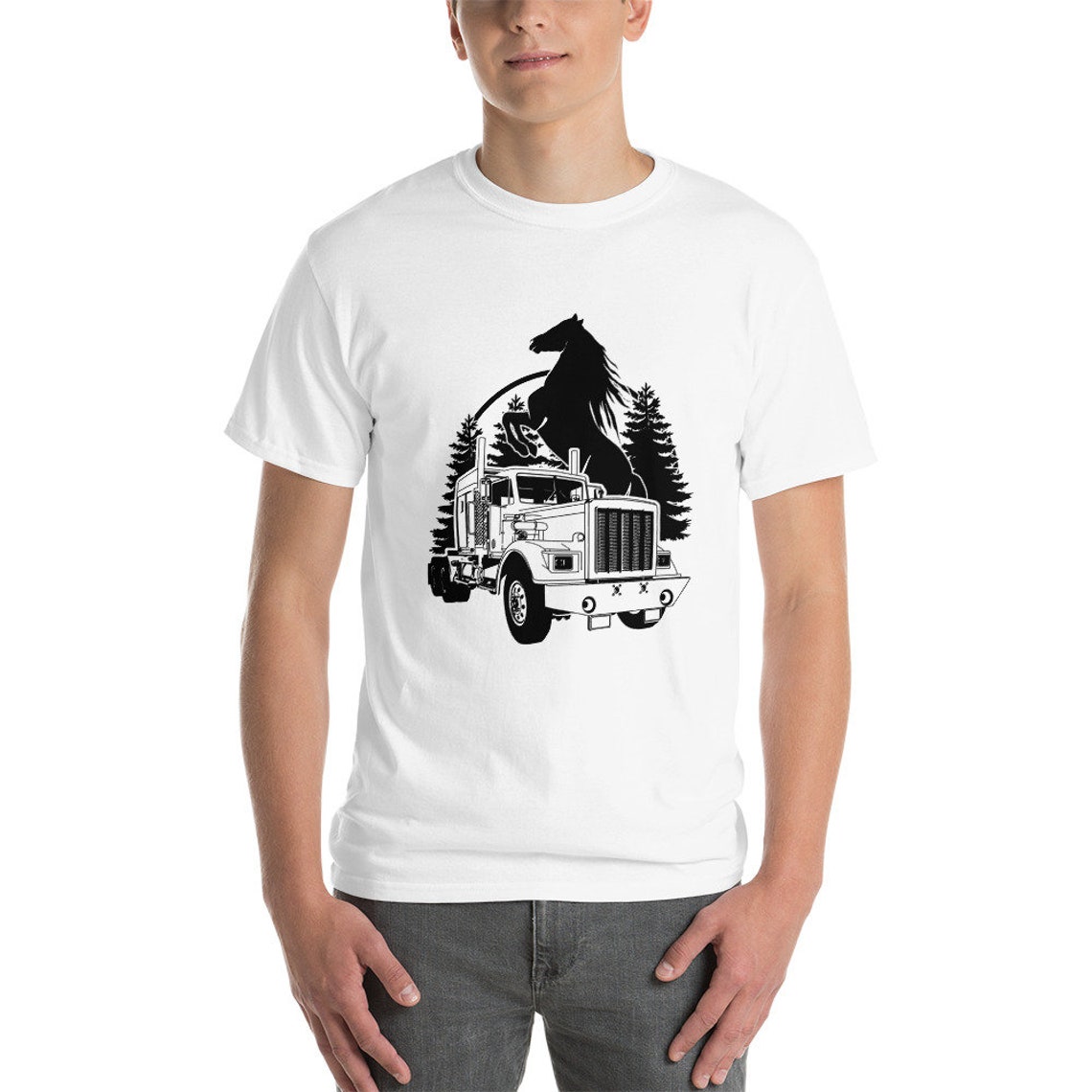 Truck Driver Svg Png Jpg Psd Pdf File Types Semi Trucker Horse - Etsy