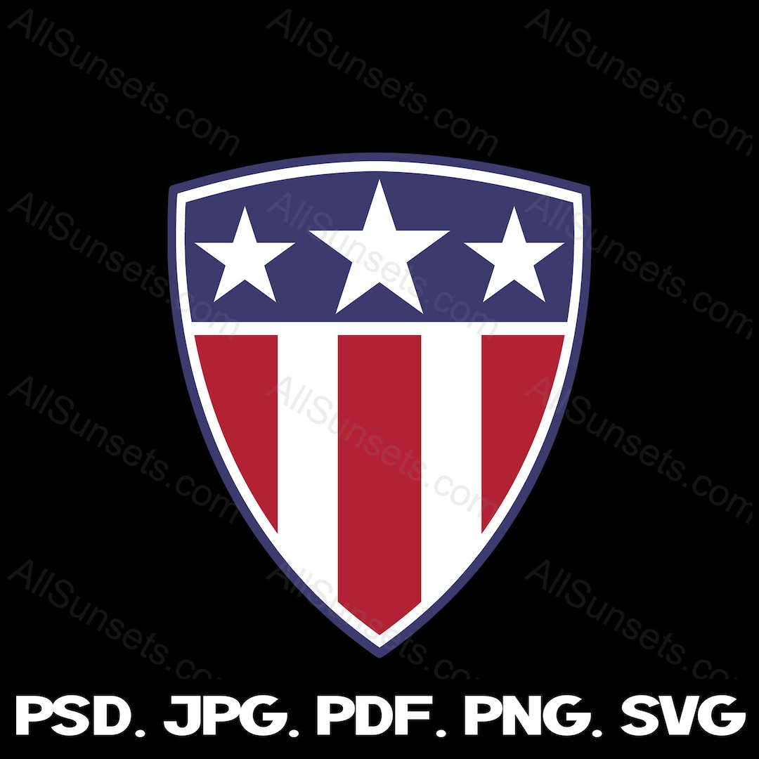 USA Flag Patriotic Shield Svg Png Psd Jpg Pdf File Types American ...