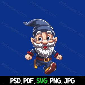 Running Gnome Clipart Svg Png Pdf Psd Jpg for Races, Jogging, 5k, 10k ...