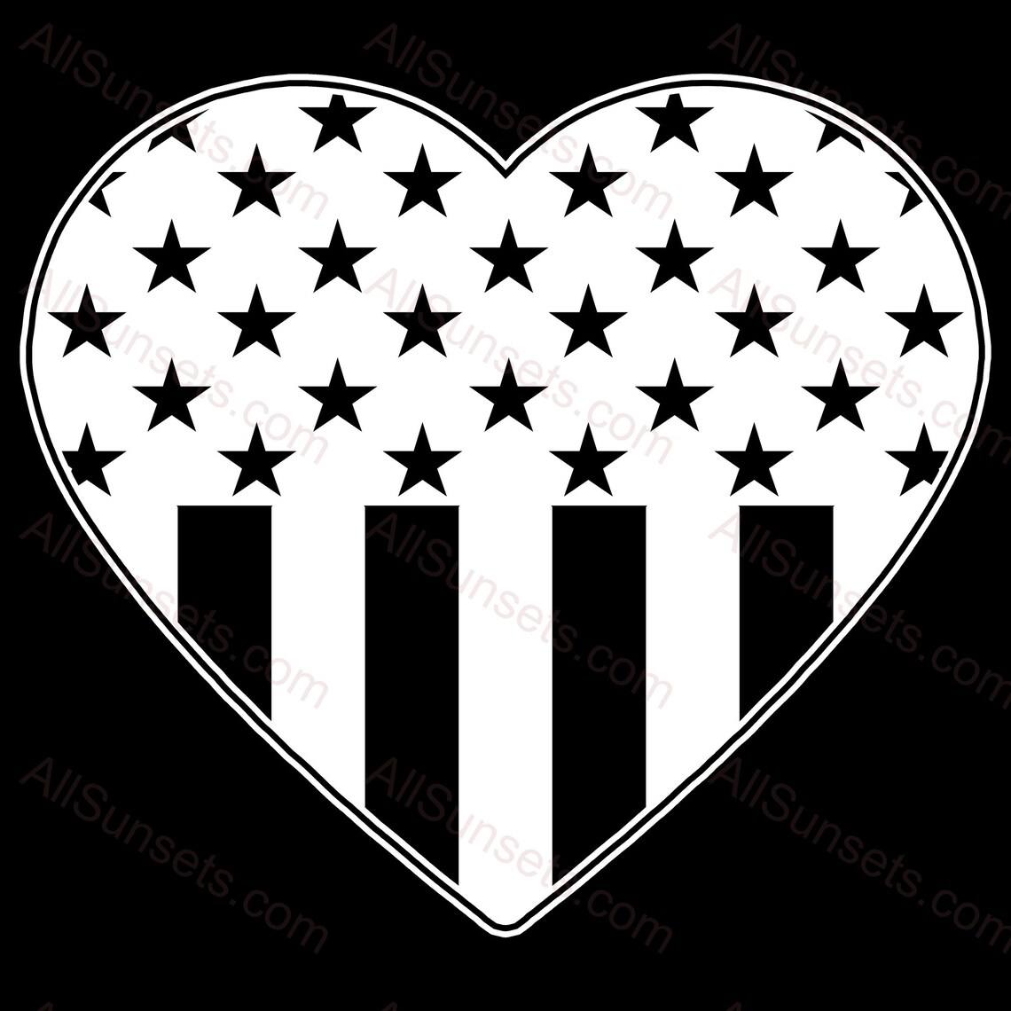 American Flag Heart Svg Png Psd Pdf Jpg File Types Single - Etsy
