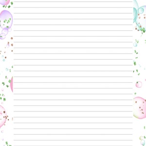 Balloons and Confetti Printable Journal Pages (PNG, PDF Digital ...