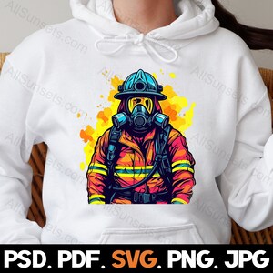 Fireman Flames Vibrant Colors Svg Png Psd Jpg Pdf File Types ...