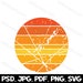 Distressed Round Retro Sunset Svg Png Psd Jpg Pdf File Types Grunge ...