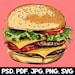 Cheeseburger Food Logo Svg Png Psd Jpg Pdf File Types Full Color ...