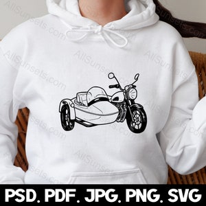 Motorcycle Sidecar SVG Vector Graphics Clipart Svg Png Psd Jpg Eps File ...