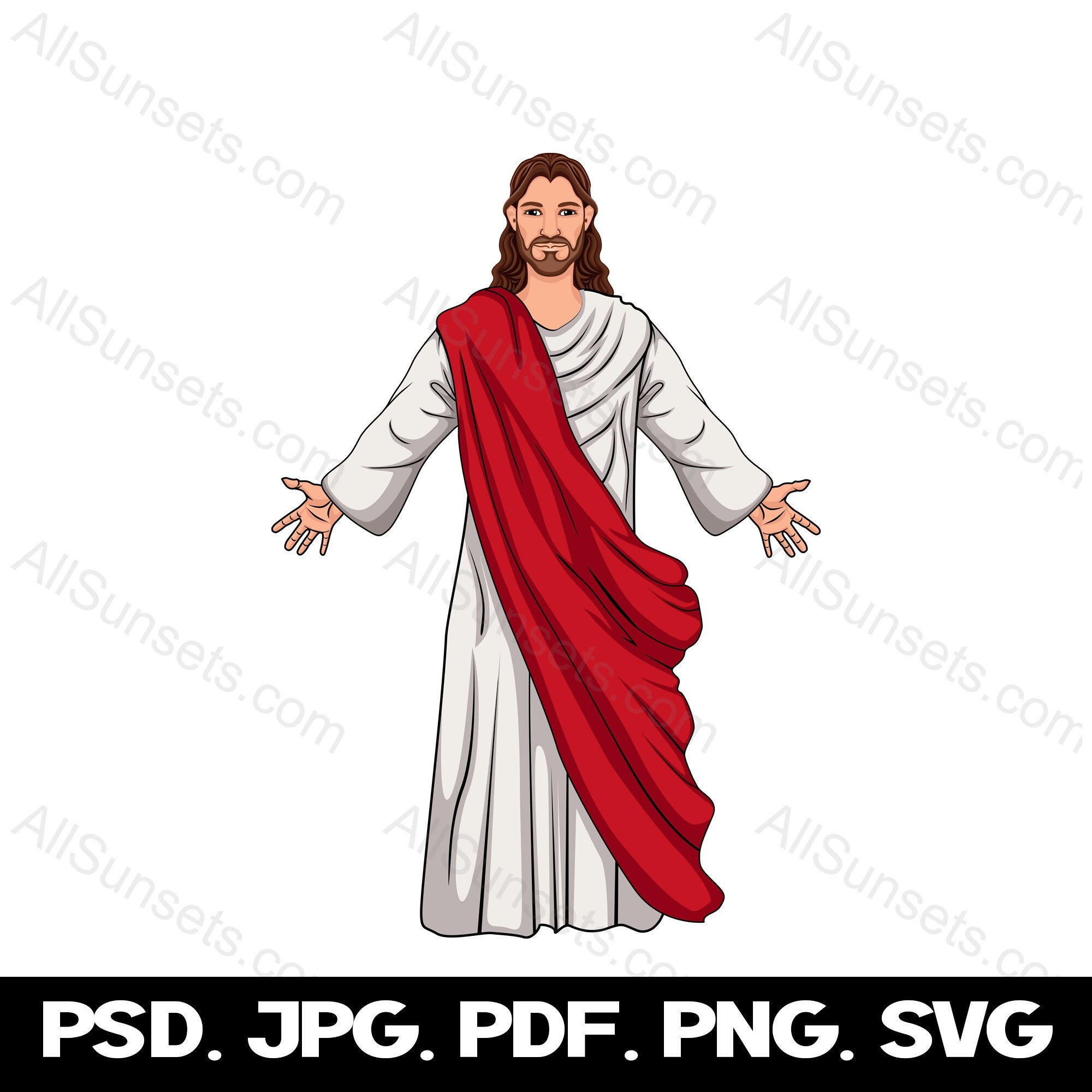 Jesus With Open Arms Clip Art