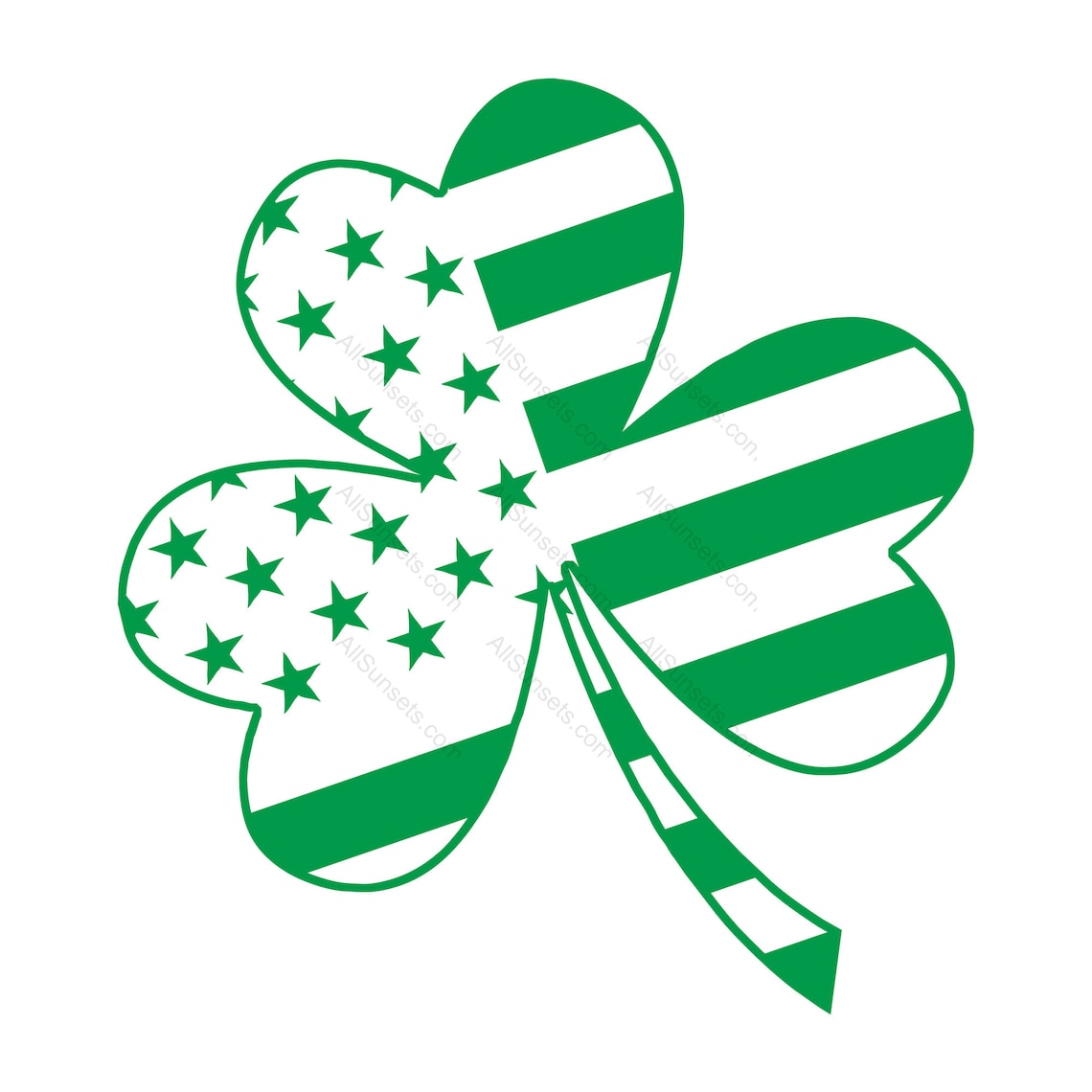 Shamrock American Flag Svg Png Pdf Psd Jpg Patriotic St - Etsy