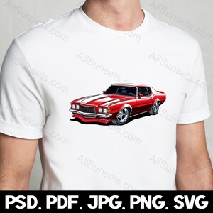 1978 Classic Red Muscle Car Svg Png Psd Jpg Pdf File Types '78 Vintage ...
