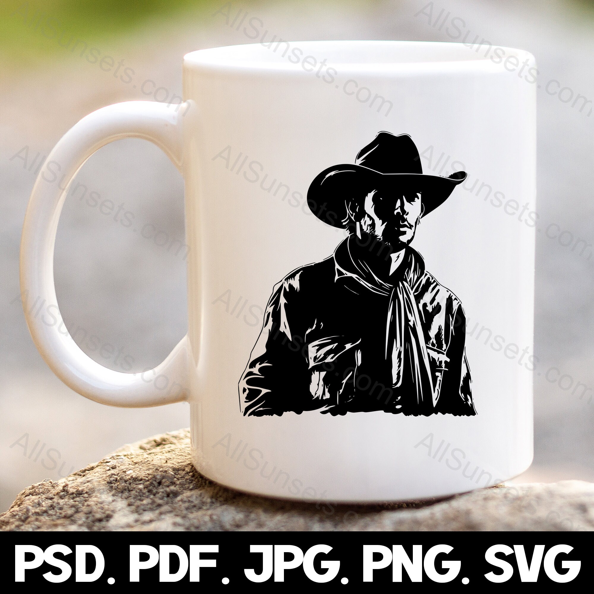Cowboy Wrangler Silhouette Svg Png Svg Jpg Psd File Types Rodeo Wild ...