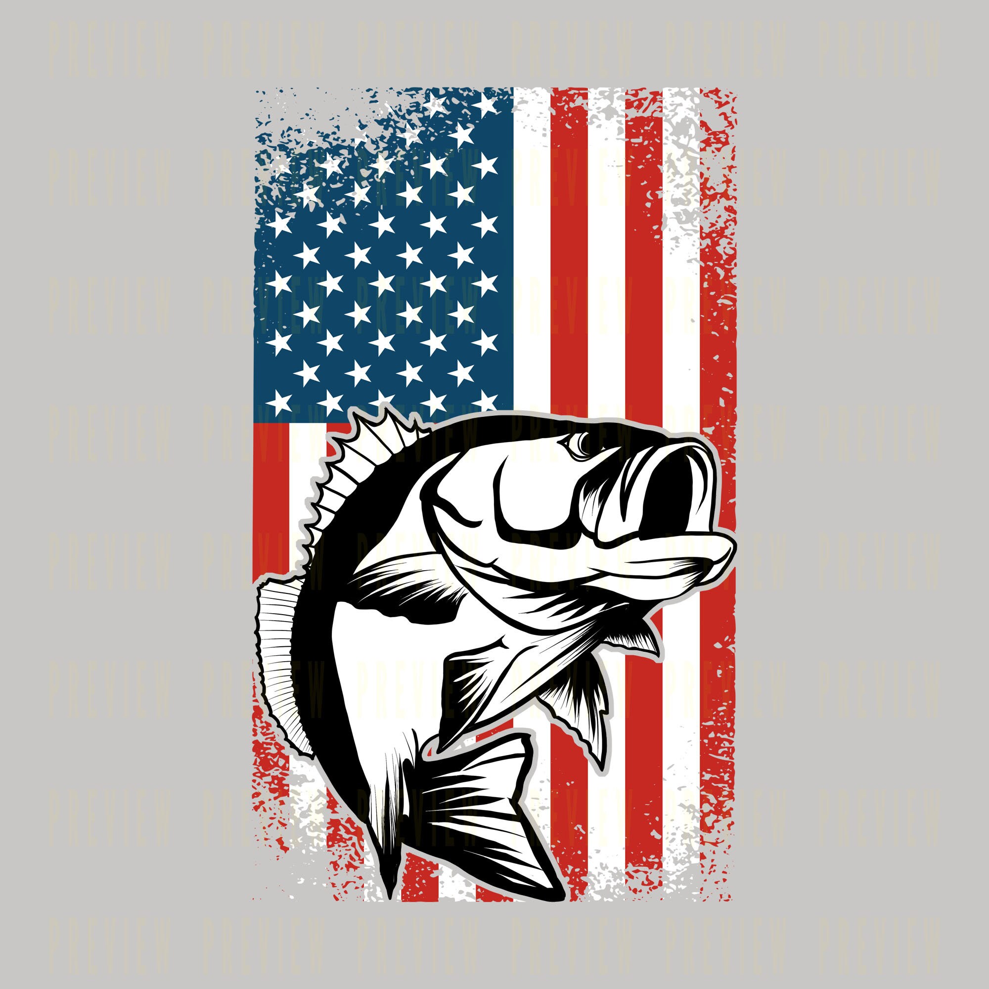 American Flag Bass Fishing Svg Png Jpg Psd Pdf File Types - Etsy