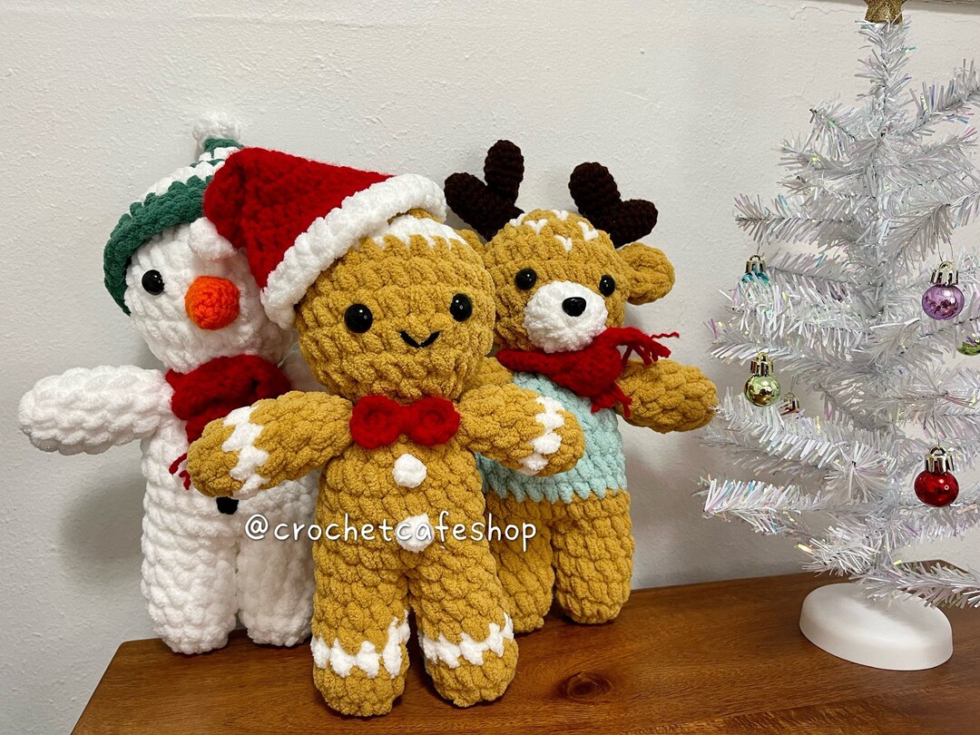 Squishy Christmas Gingerbread Cookie Man Reindeer Snowman Squishmallow ...