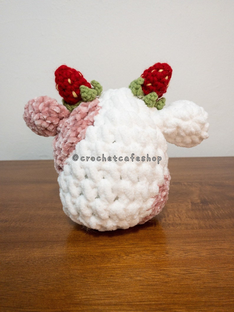 Squishy MINI Strawberry Cow Squishmallow Crochetmallow - Etsy