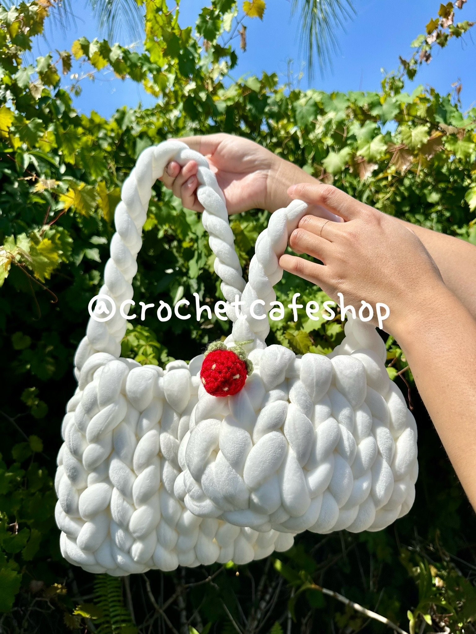 Crochet Chunky Puffy Purse Woven Bag • Handmade Purse Bag Shoulder Bag ...