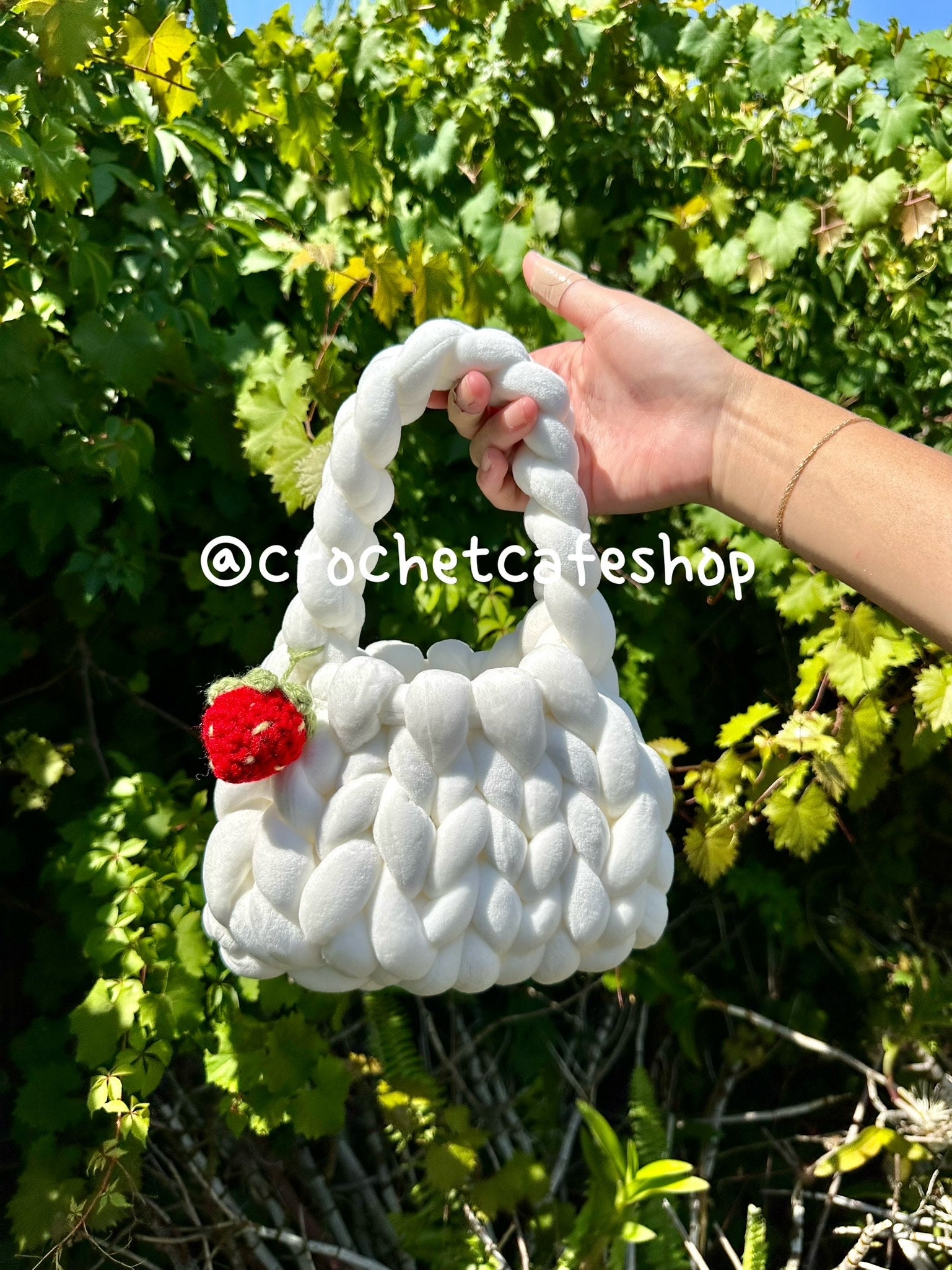 Crochet Chunky Puffy Purse Woven Bag • Handmade Purse Bag Shoulder Bag ...