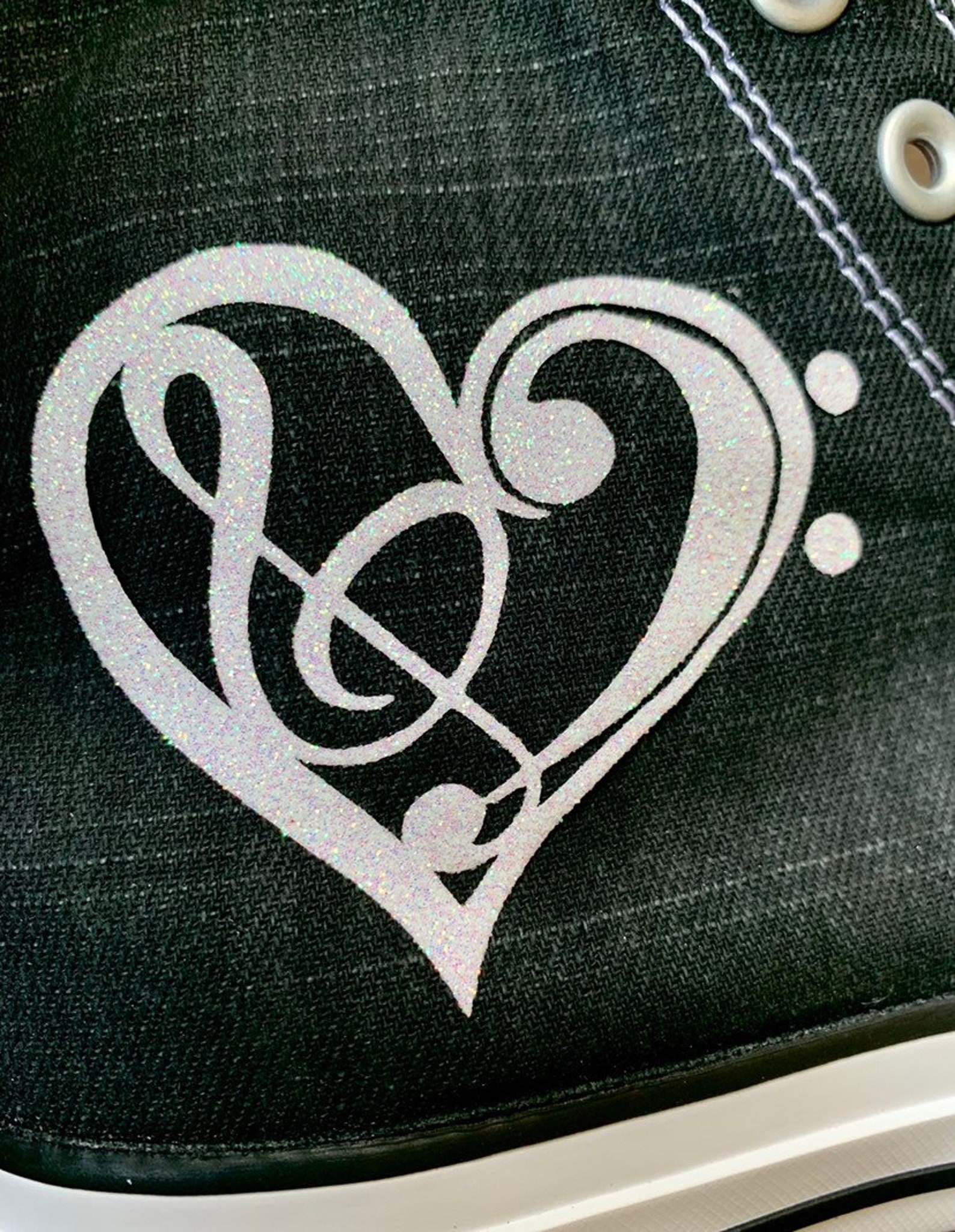 Converse High Top Musical Notes Music Shoe | Etsy