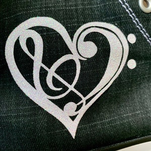 Converse High Top Musical Notes Music Shoe - Etsy