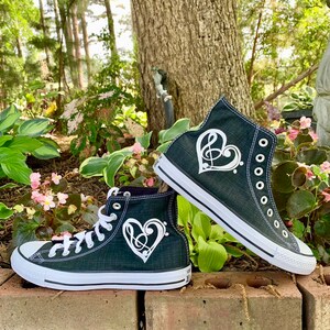 Converse High Top Musical Notes Music Shoe - Etsy