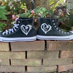 Converse High Top Musical Notes Music Shoe - Etsy