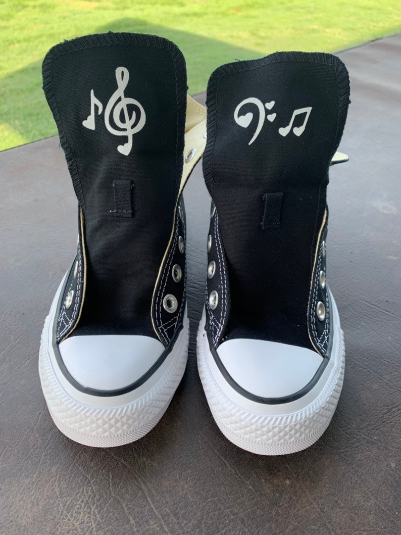 Converse High Top Musical Notes Music Shoe | Etsy